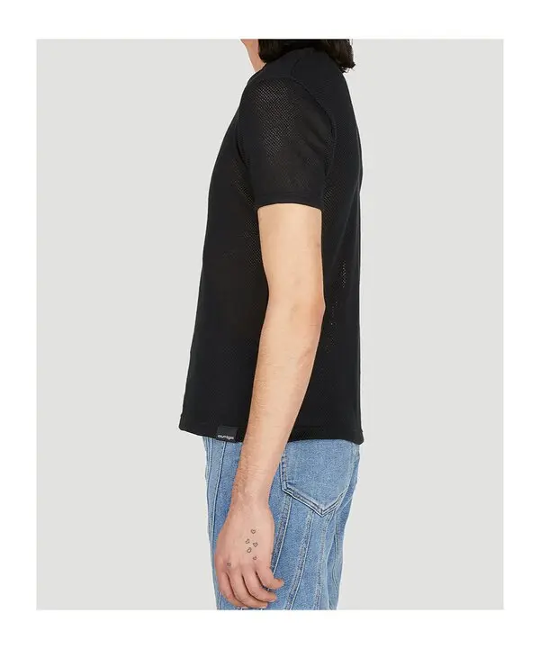 COURREGES Courrèges Logo Patch Mesh T-shirt