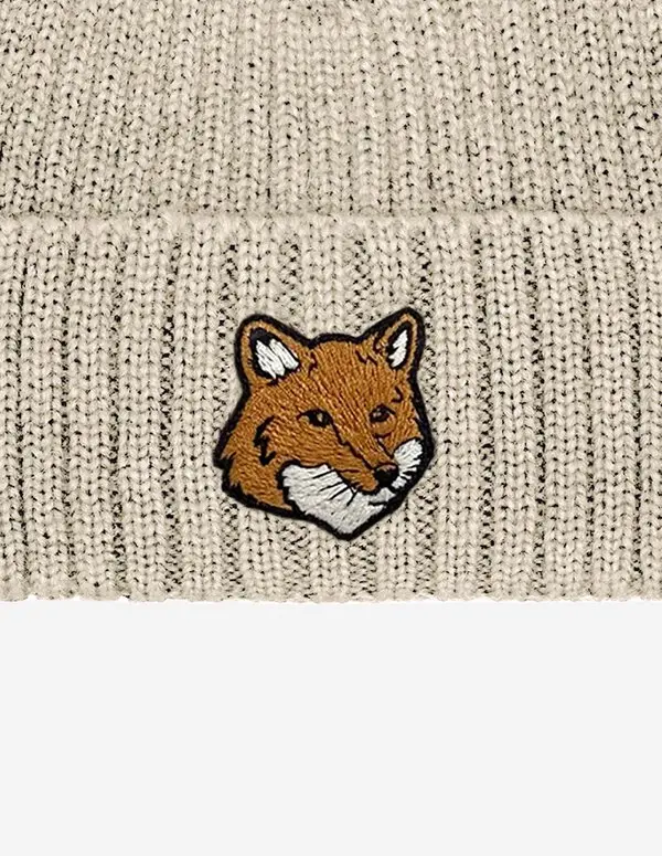 Maison Kitsuné Maison Kitsun Fox Head Beanie