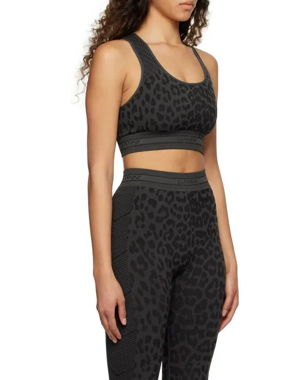GANNI Seamless Jacquard Bra