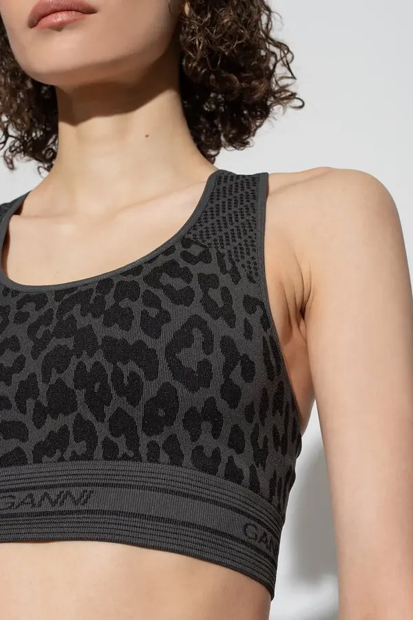 GANNI Seamless Jacquard Bra