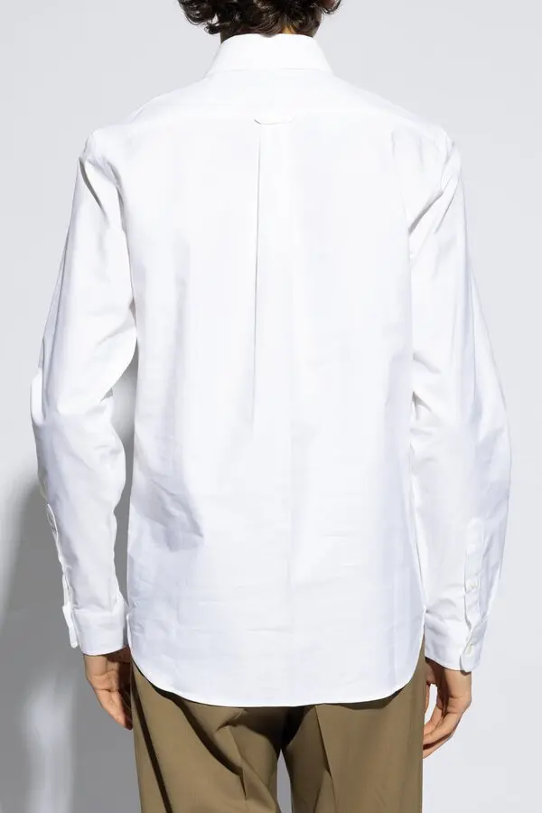 Maison Kitsuné Fox Head Embroidered Long-sleeved Shirt