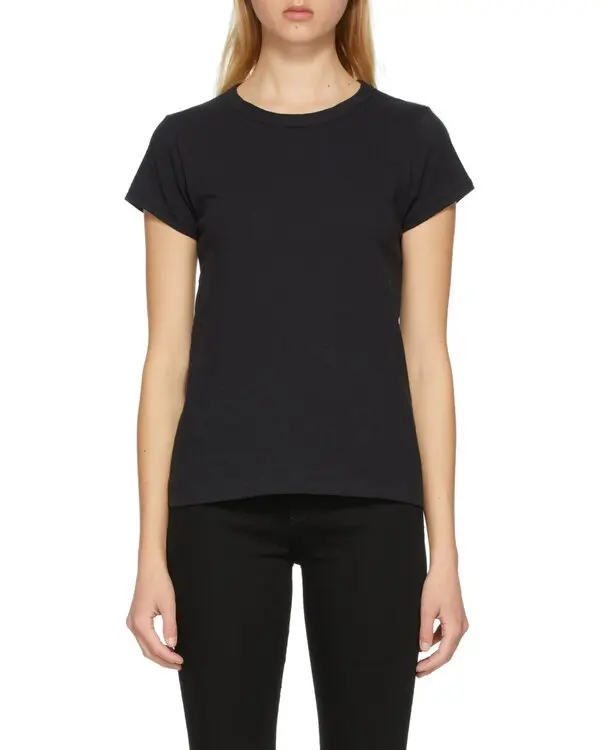 RAG  BONE Logo Round Collar Short-sleeved T-shirt