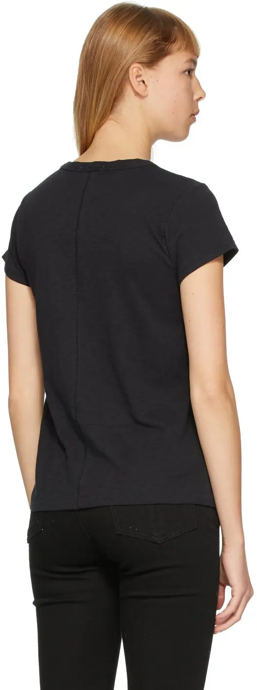RAG  BONE Logo Round Collar Short-sleeved T-shirt