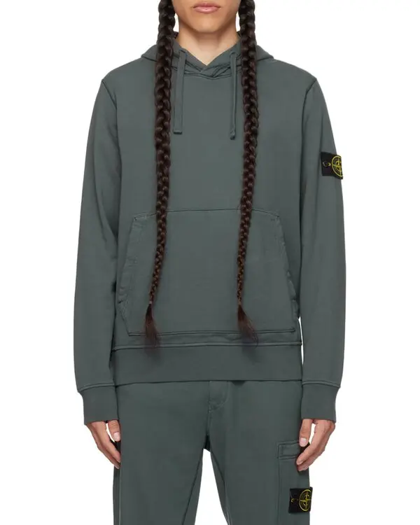 Stone Island Compass-patch Cotton Hoodie