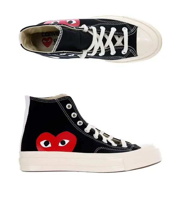 Comme Des Garçons Logo High-top Casual Sneakers