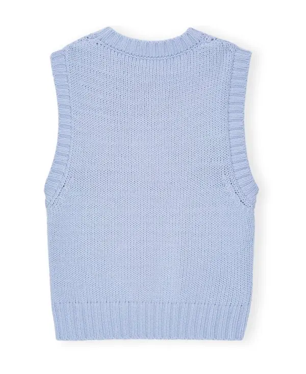 GANNI Logo Intarsia Knitted Vest