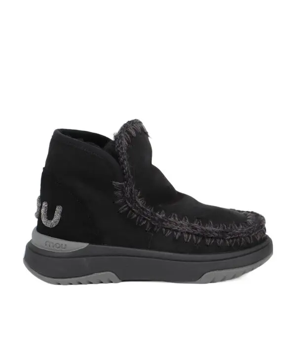 Mou Eskimo Logo-glitter Whipstitch-trim Boots