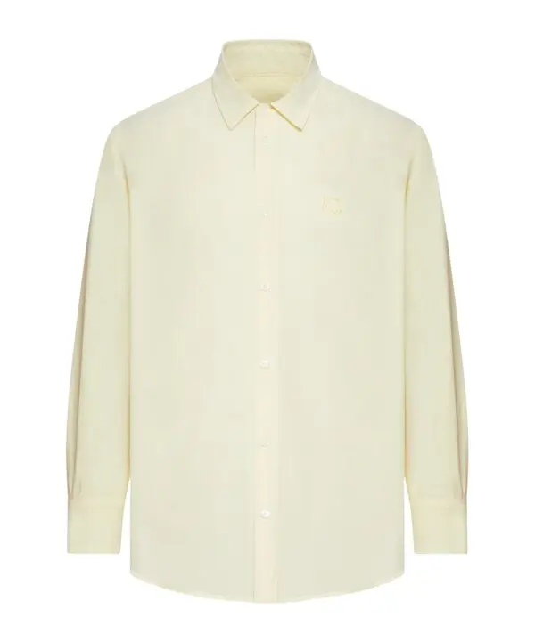 Maison Kitsuné Fox Head Embroidered Long-sleeved Shirt