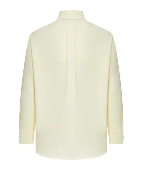 Maison Kitsuné Fox Head Embroidered Long-sleeved Shirt