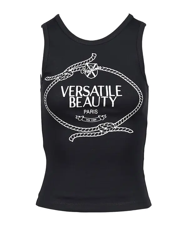 Vaquera Graphic Slim Tank Top - Black