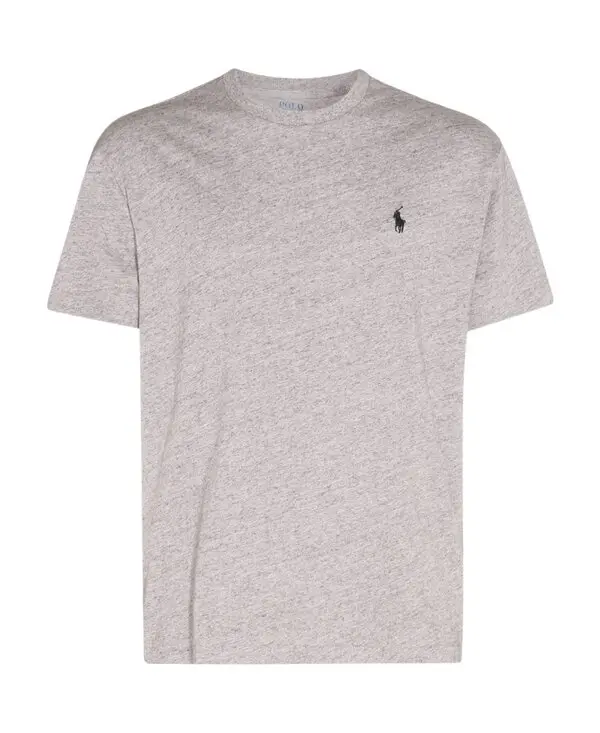 Polo Ralph Lauren Logo Embroidered Crewneck T-shirt - Gray