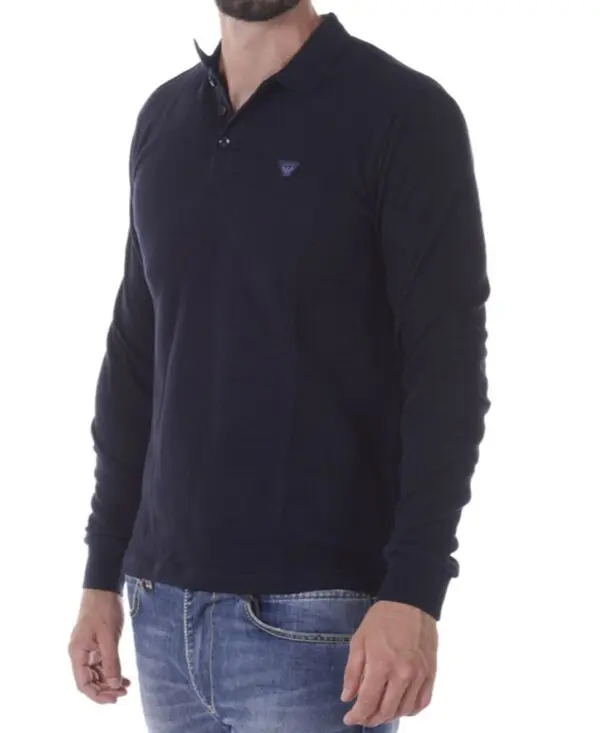 Emporio Armani Logo Slim Polo Shirt - Black