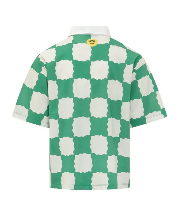 BARROW Logo Printed Checked Polo Shirt