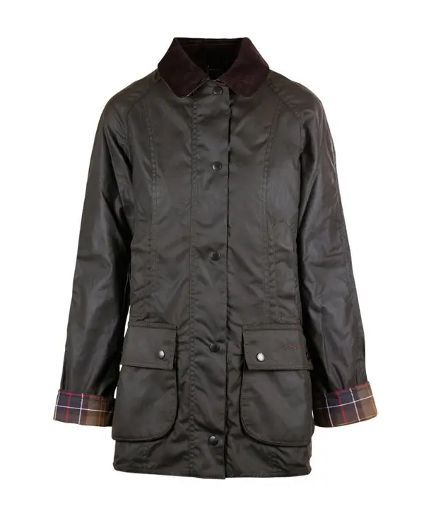 Barbour Classic Beadnell Waxed Jacket With Contrast Collar - No