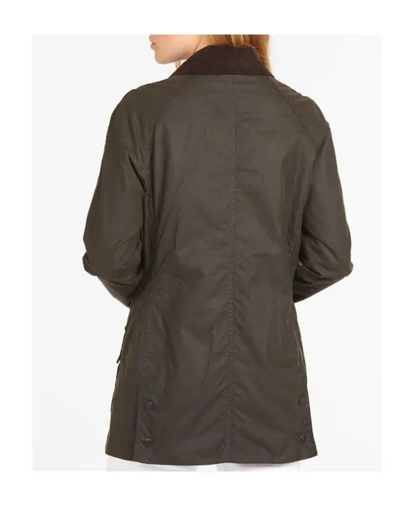 Barbour Classic Beadnell Waxed Jacket With Contrast Collar - No