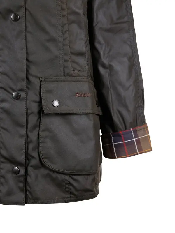 Barbour Classic Beadnell Waxed Jacket With Contrast Collar - No