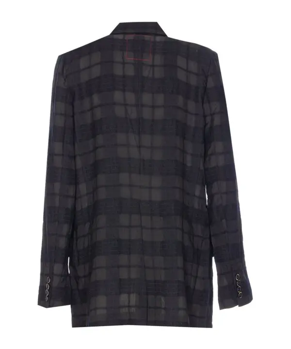 UMA WANG Long Sleeve Checked Blazer