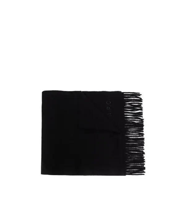 A.p.c. Logo-embroidered Wool Scarf