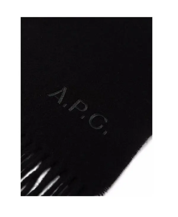 A.p.c. Logo-embroidered Wool Scarf