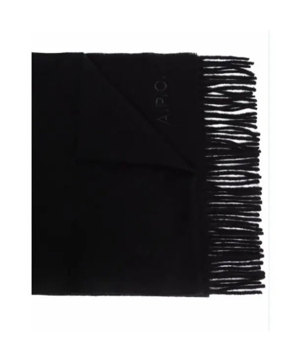A.p.c. Logo-embroidered Wool Scarf