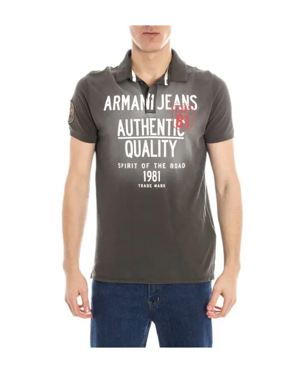 Emporio Armani Short-sleeved Polo Shirt - Black