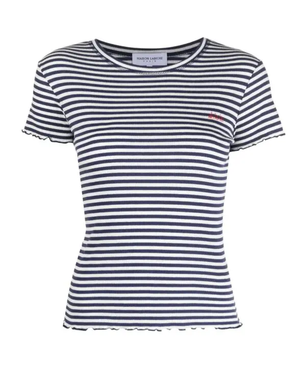Maison Labiche Striped Crew Neck T-shirt