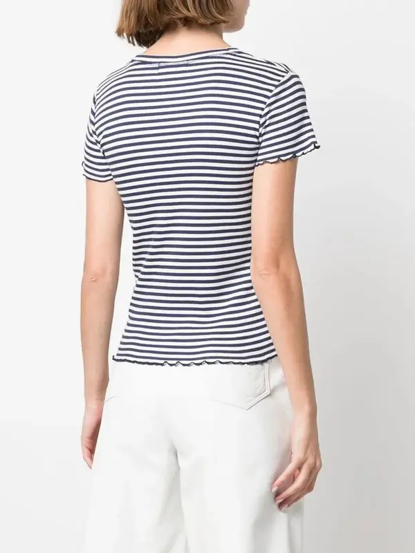 Maison Labiche Striped Crew Neck T-shirt
