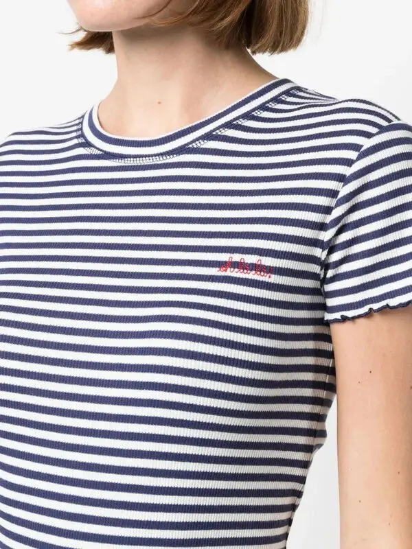 Maison Labiche Striped Crew Neck T-shirt