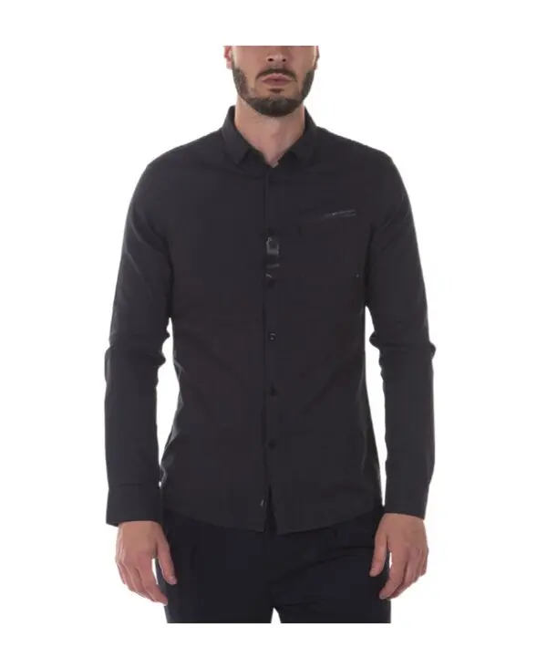 Emporio Armani Long-sleeved Shirt - Black