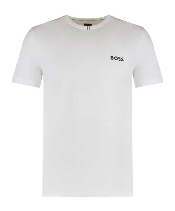 Hugo Boss Stripe Detailed Short-sleeved T-shirt - White