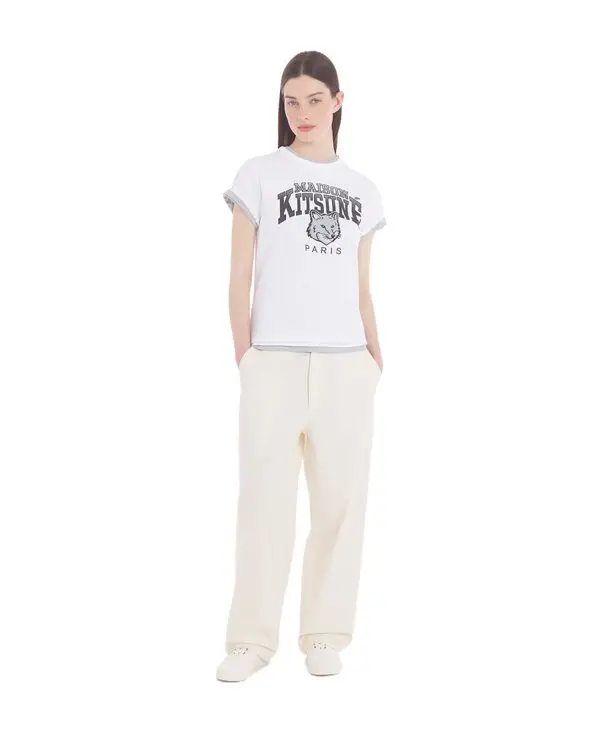 Maison Kitsuné Campus Fox Crewneck T-shirt