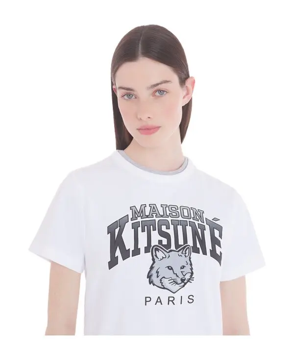 Maison Kitsuné Campus Fox Crewneck T-shirt