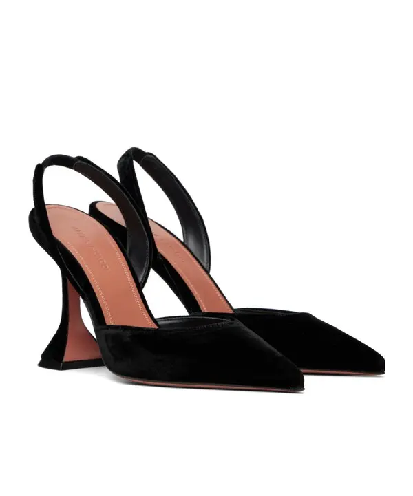 Amina Muaddi Holli 95 Sling Pointed-toe High-heeled Sandals