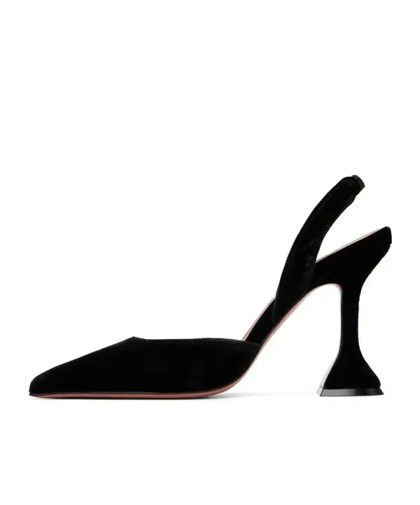 Amina Muaddi Holli 95 Sling Pointed-toe High-heeled Sandals