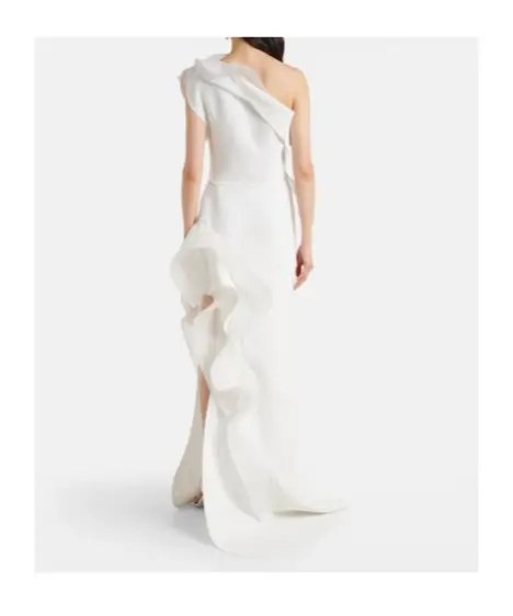 Maticevski Excitement Ruffled One-shoulder Gown