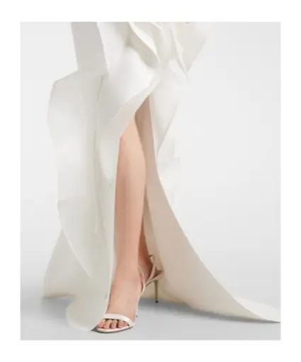 Maticevski Excitement Ruffled One-shoulder Gown
