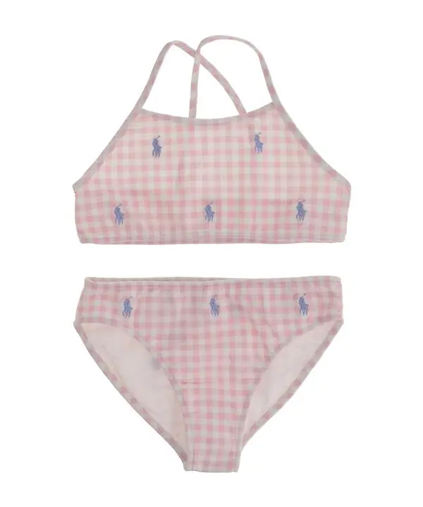 Polo Ralph Lauren Polo Pony Embroidered Two-piece Swimsuit - Pink