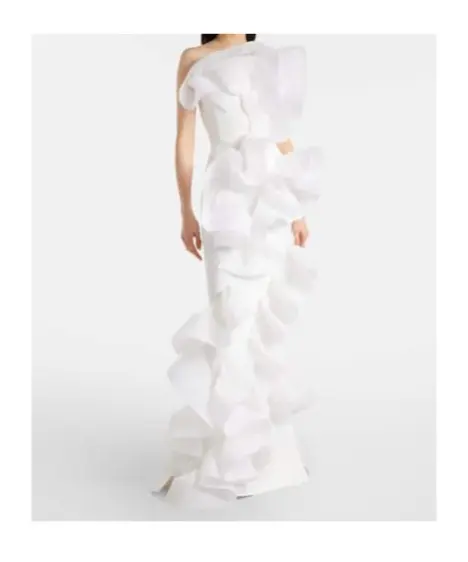 Maticevski Indulgence Organza-trimmed Bustier Gown