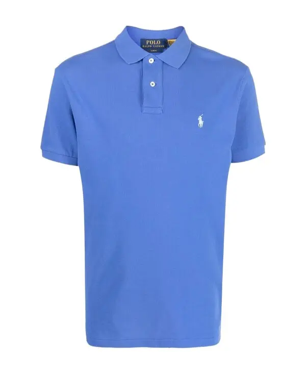 Polo Ralph Lauren Logo Embroidered Polo Shirt - Blue