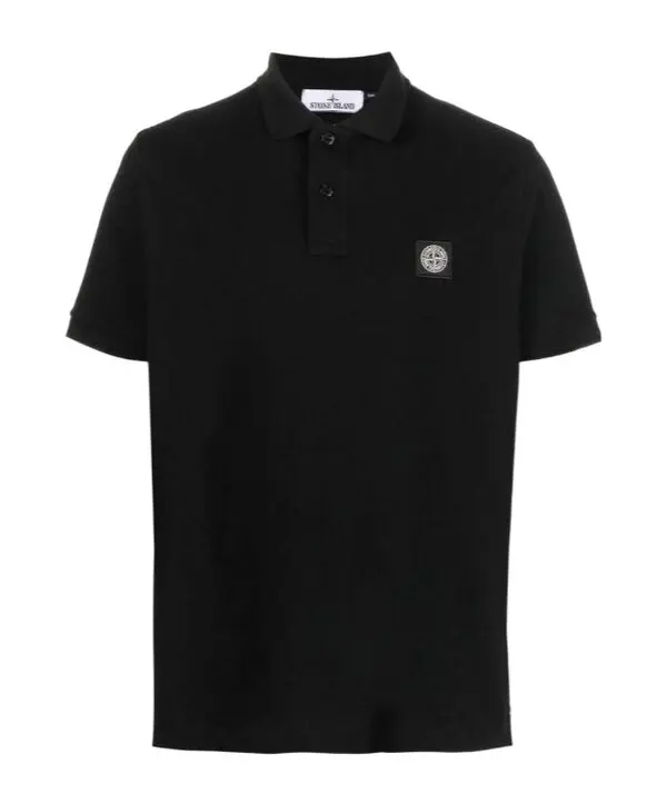 Stone Island Compass Patch Short-sleeved Polo Shirt