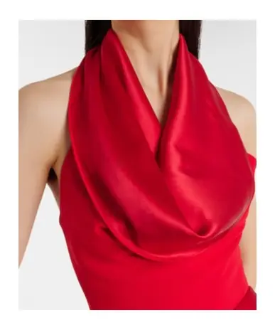 Maticevski Provocateur Halterneck Peplum Gown - Red