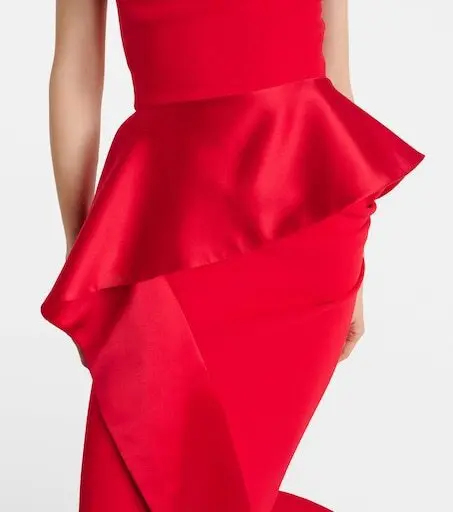 Maticevski Provocateur Halterneck Peplum Gown - Red