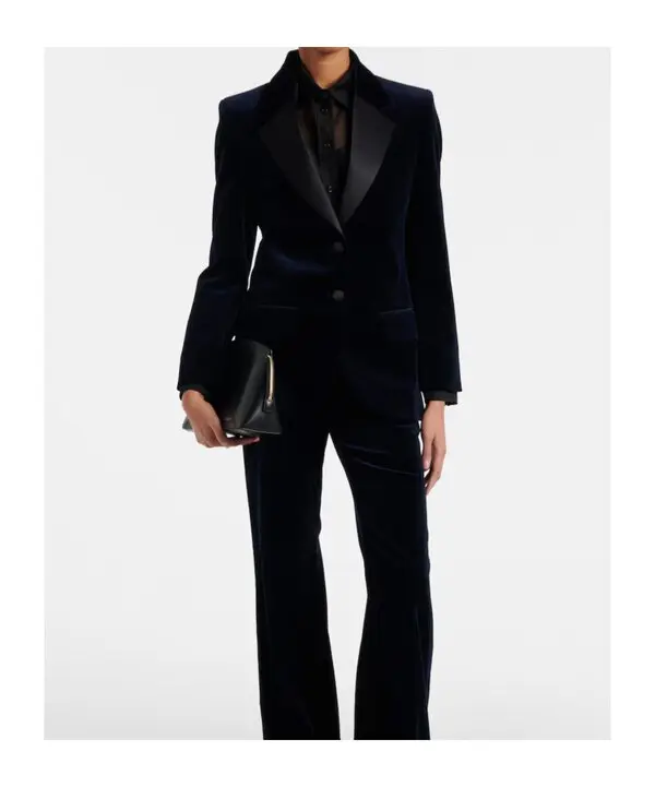 Victoria Beckham Lapel Collar Long-sleeved Blazer