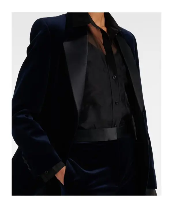Victoria Beckham Lapel Collar Long-sleeved Blazer