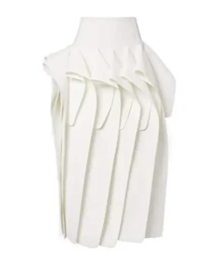 Maticevski Streaming Draped Midi Skirt - White