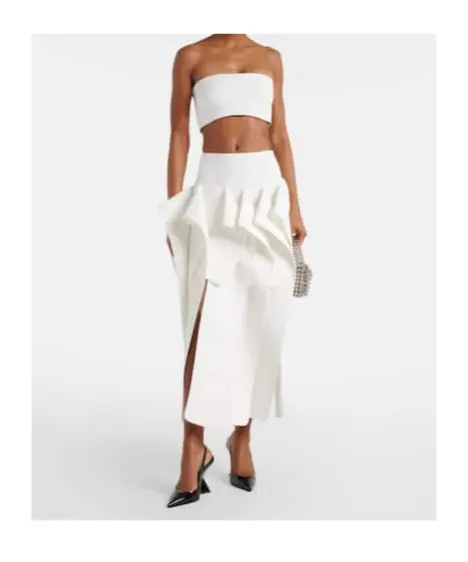 Maticevski Streaming Draped Midi Skirt