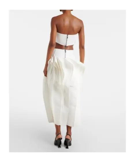 Maticevski Streaming Draped Midi Skirt