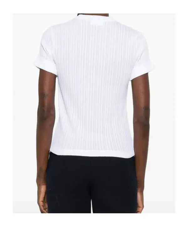 Maison Labiche Ribbed Heart Appliqué T-shirt
