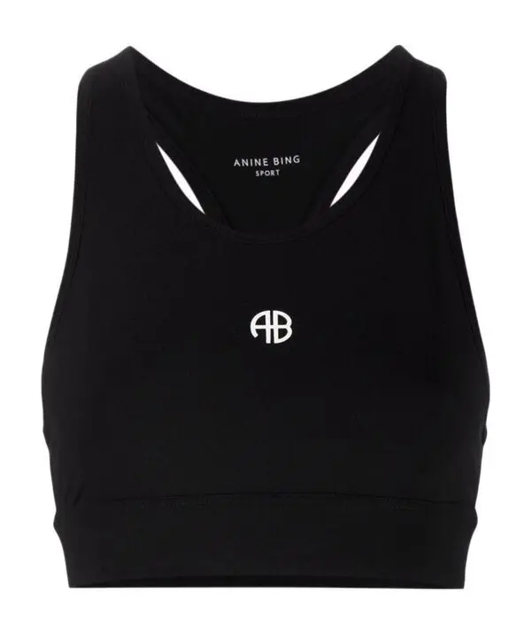 ANINE BING Logo-print Sports Bra