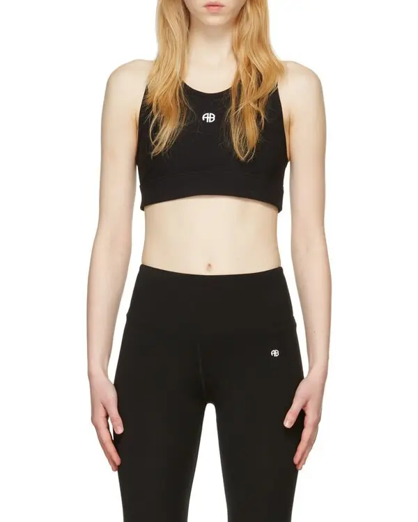 ANINE BING Logo-print Sports Bra